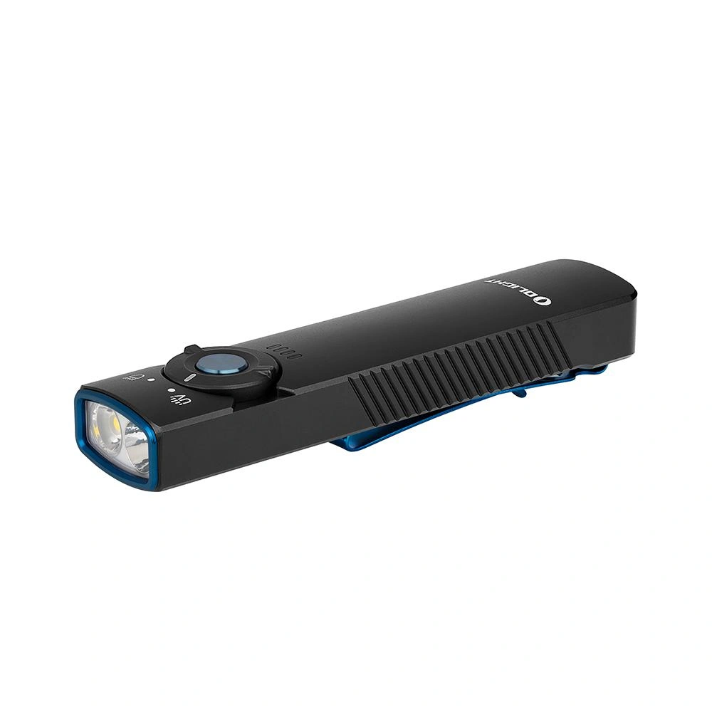 Плосък EDC фенер Olight Arkfeld 1000 лумена - с бяла и UV светлина, d ...
